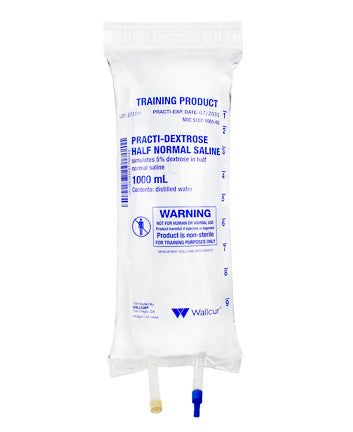 Practi-Dextrose Half Normal Saline™ 1000 mL I.V. Solution Bag (for tra ...
