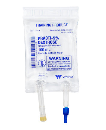 Practi-5% Dextrose™ 100 mL I.V. Solution Bag (for training) – Anchor ...