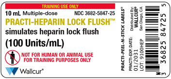 Practi-Heparin Lock Flush 100™ Peel-N-Stick Labels (for training ...