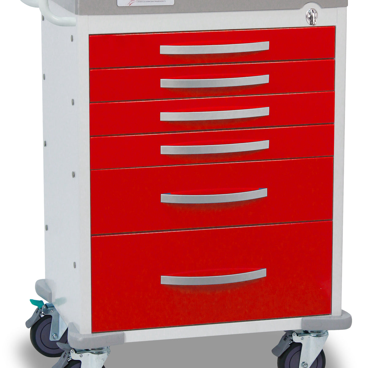 Rescue Series ER Medical Cart, 6 Red Drawers – Anchor Simulation